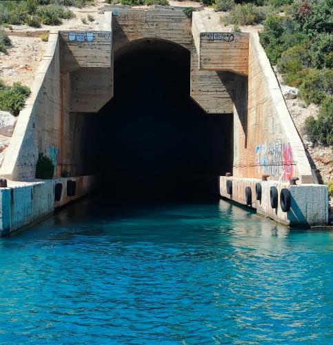 Potkop Parja submarine tunnel in Vis, Croatia - Virtual Globetrotting
