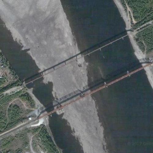 Vitim river bridge in Kuanda, Russian Federation - Virtual Globetrotting