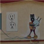 Plug and outlet graffiti in Los Angeles, CA (Google Maps)