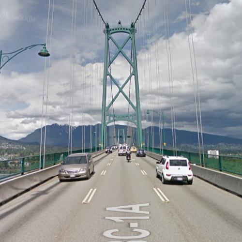 Lions Gate Bridge in Vancouver, Canada (Google Maps) (#2)