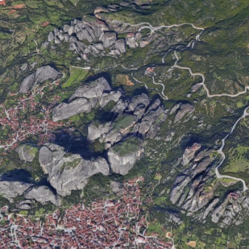Meteora in Kalambaka, Greece (Google Maps)