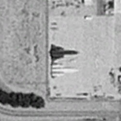 Two SR-71 Blackbirds in Palmdale, CA (Google Maps)