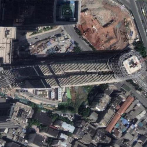 Shimao Global Financial Center under construction in Changsha, China ...