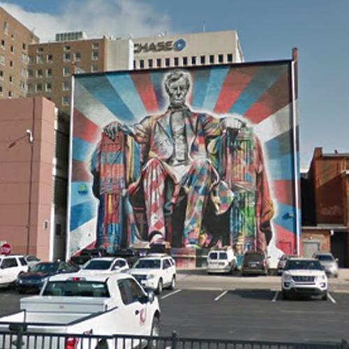 Abraham Lincoln Mural by Eduardo Kobra in Lexington, KY (Google Maps)
