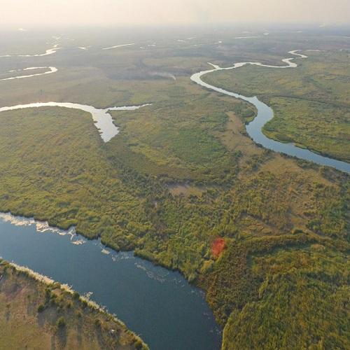 High above the Chobe River in Kasane, Botswana (Google Maps)