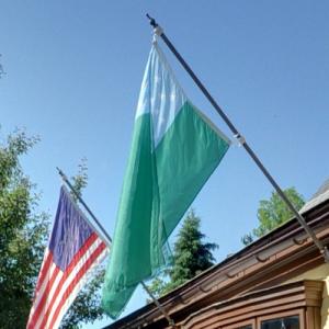 Flag of the Green Mountain Boys in Bennington, VT - Virtual Globetrotting