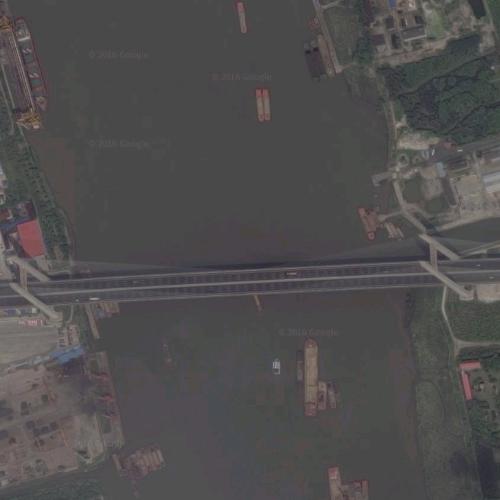 Minpu Bridge in Shanghai, China (Google Maps)