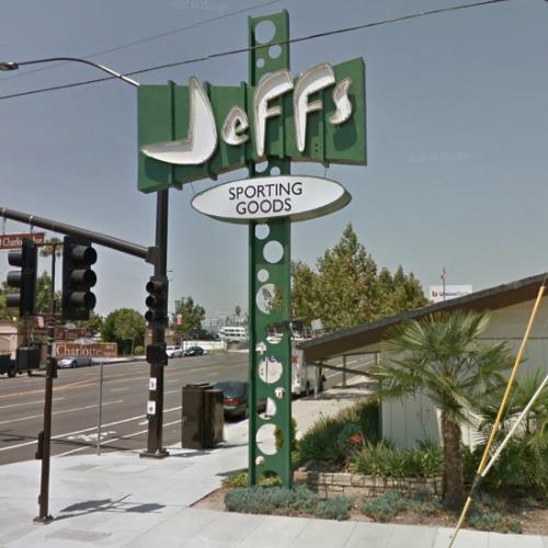 Jeffs Sporting Goods Sign in San Gabriel, CA (Google Maps)