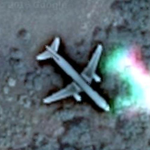 Airplane in flight in Kuah, Malaysia (Google Maps)