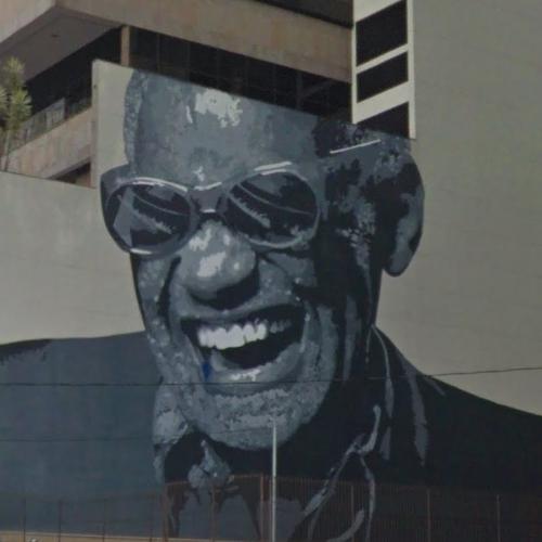 Ray Charles' mural in Curitiba, Brazil - Virtual Globetrotting