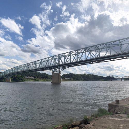 Rochester–Monaca Bridge in Rochester, PA (Google Maps)