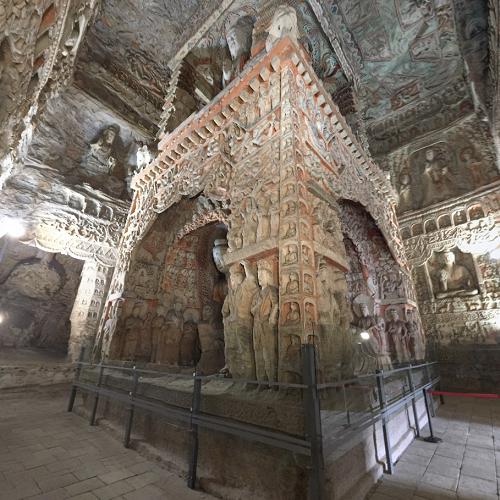 Yungang Grottoes in Datong, China (Google Maps)