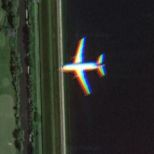 Aircraft over North London in Enfield, United Kingdom (Google Maps)