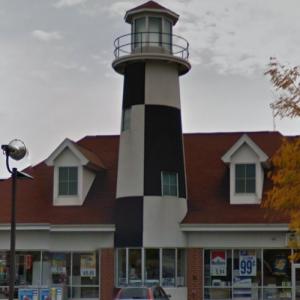 Gas Station Lighthouse in Villa Park, IL - Virtual Globetrotting