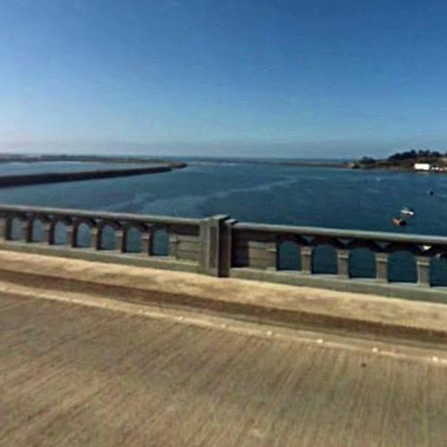 Mouth of the Rogue River (Oregon) in Gold Beach, OR (Google Maps)