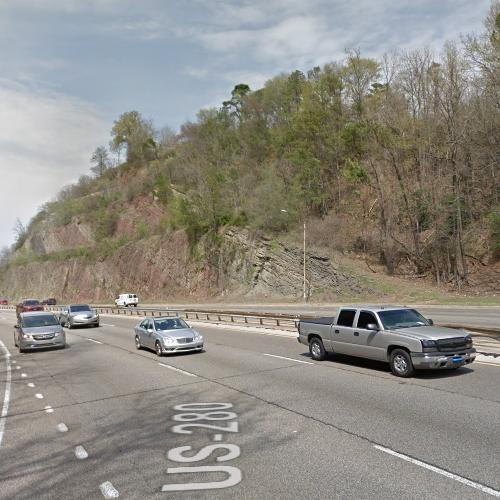 Red Mountain Expressway Cut in Birmingham, AL (Google Maps)