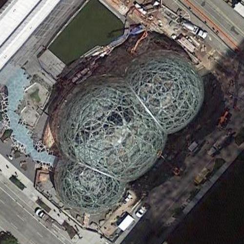 Amazon Biodomes in Seattle, WA (Google Maps)
