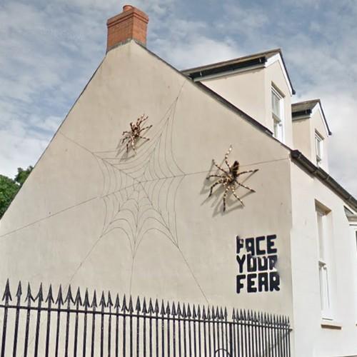 Face your fear - The spider mural and sculpture in Tenby, United ...