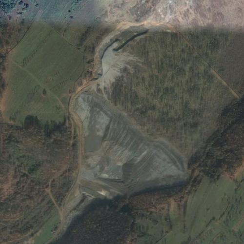 1971 Certej dam failure in Certeju de Sus, Romania (Google Maps)