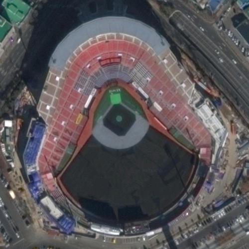 Suwon Baseball Stadium in Suwon, Republic of Korea (Google Maps)