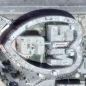 Heart shaped hospital building in Sirsa, India - Virtual Globetrotting