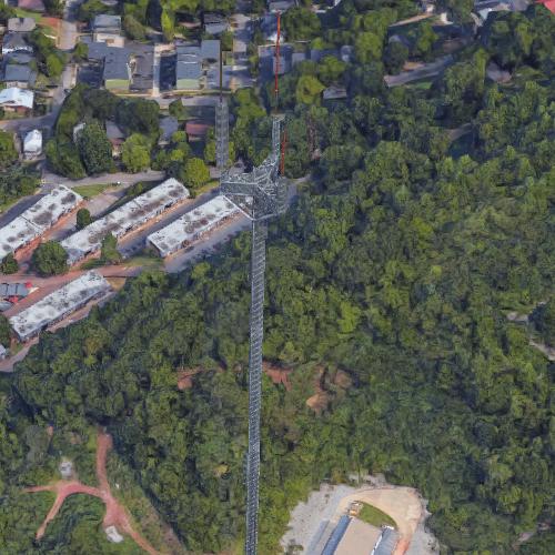 WIAT-TV Tower in Birmingham, AL (Google Maps)