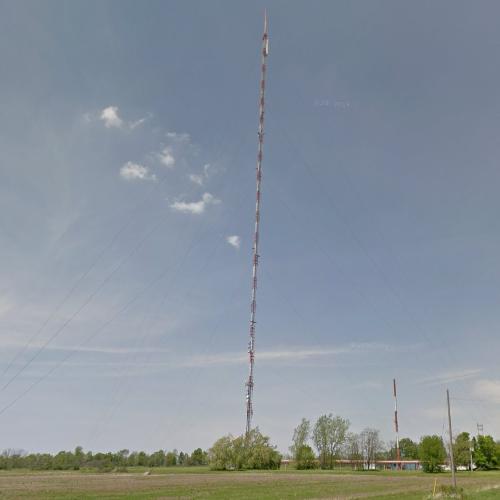 CHCH Television Tower in Hamilton, Canada (Google Maps)