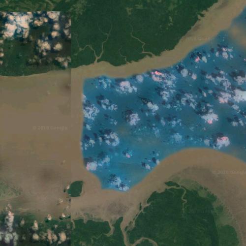 Mouth of the Amazon River in Macapa, Brazil (Google Maps)