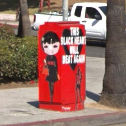 Street Art by Meg Zany in Los Angeles, CA (Google Maps)