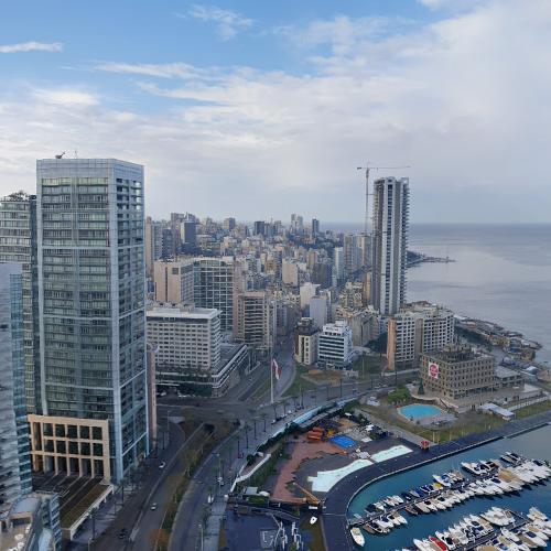 View of Beirut from Marina Tower in Beirut, Lebanon (Google Maps)