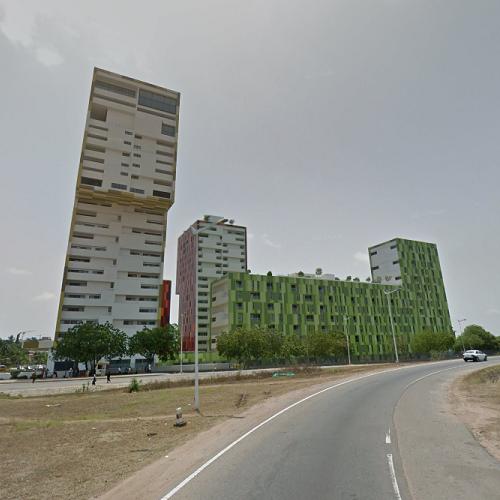 Villaggio Vista (tallest building in Ghana) in Accra, Ghana (Google Maps)