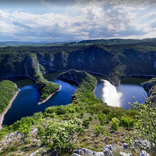 Uvac river gorge in Sjenica, Serbia (Google Maps)