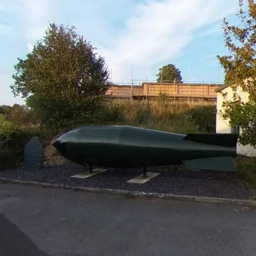 Nuclear bomb Blue Danube replica at RAF Barnham in Barnham, United ...