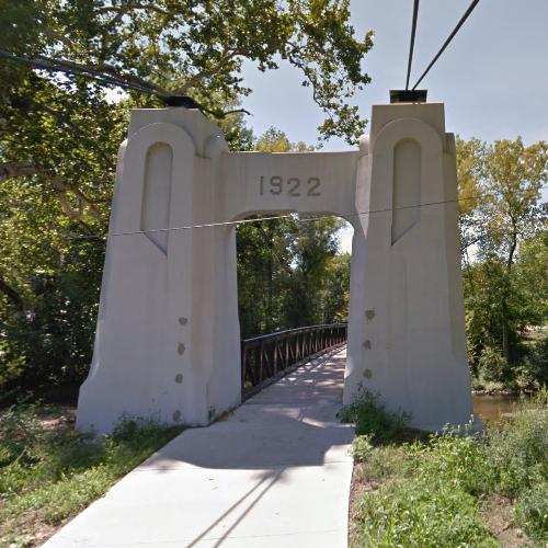 Wolfe Park Suspension Bridge in Columbus, OH (Google Maps)