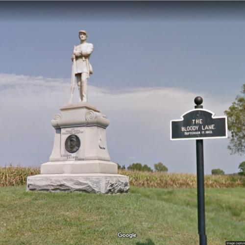 Bloody Lane from the Battle of Antietam (American Civil War) in ...