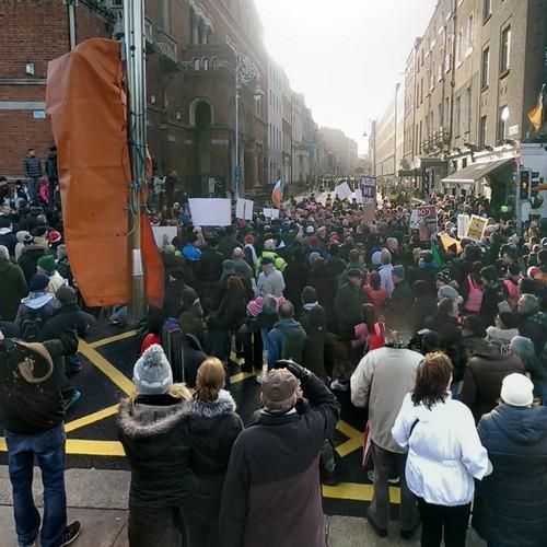 Demonstration against water charges in Dublin in Dublin, Ireland ...