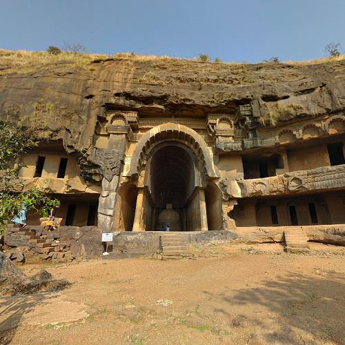 Bhaja Caves in Karli, India (Google Maps)
