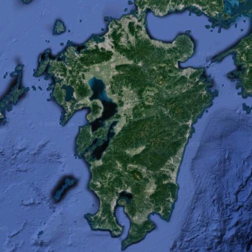 Kyushu in Nagasaki, Japan (Google Maps)
