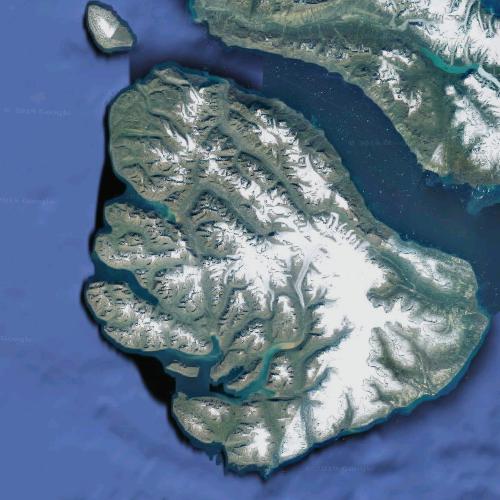 Disko Island in Qeqertalik, Greenland (Google Maps)