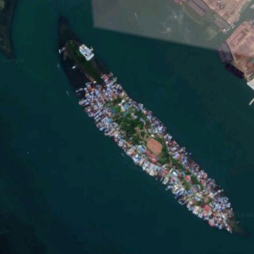 Pulau Buluh in Batam, Indonesia (Google Maps)