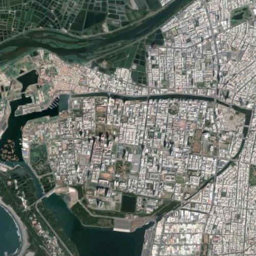 Anping Island in Tainan City, Taiwan (Google Maps)