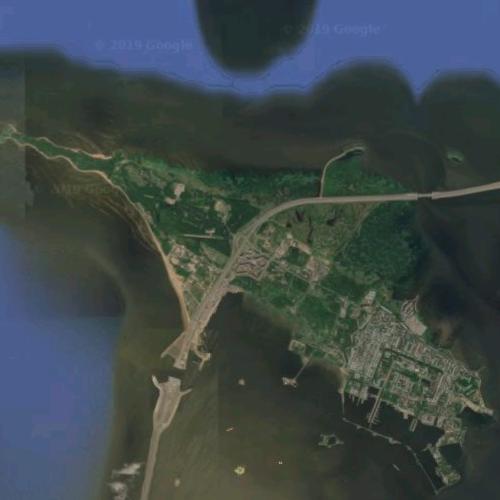 Kotlin Island in Kronstadt, Russian Federation (Google Maps)
