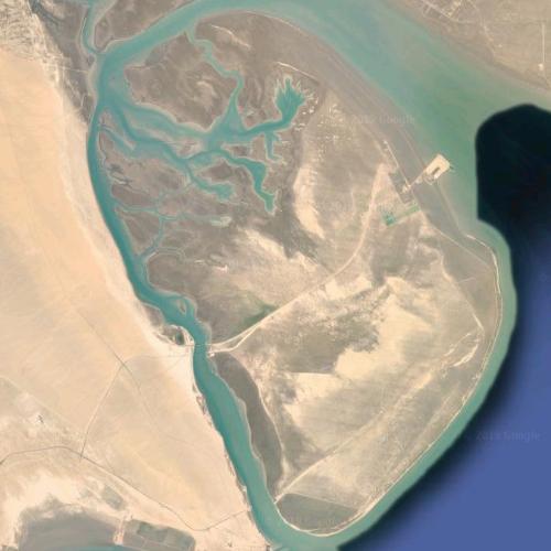 Bubiyan Island (largest island in Kuwait) in Al Faw, Kuwait (Google Maps)