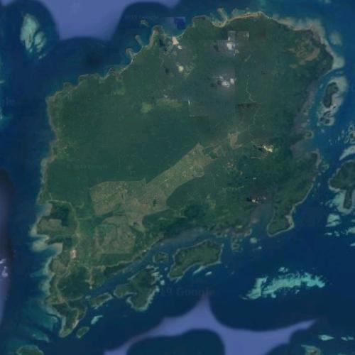 Banggi Island (largest island in Malaysia) in Kudat, Malaysia (Google Maps)