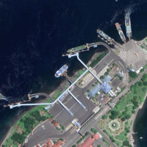 Gilimanuk Harbor in Gilimanuk, Indonesia (Google Maps)
