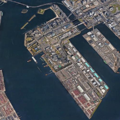 Odaiba in Tokyo, Japan (Google Maps)
