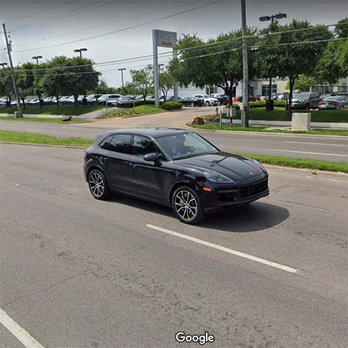 Porsche Cayenne in Dallas, TX (Google Maps)