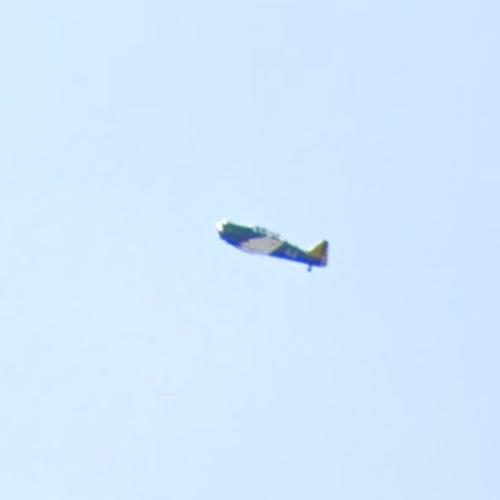 Vintage Plane in US Navy Livery in Seattle, WA (Google Maps)
