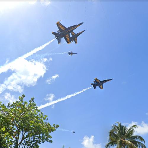 Blue Angels Flyover - Ft. Lauderdale Airshow in Hollywood, FL (Google Maps)
