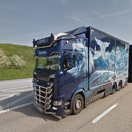 Arctic Griffin Scania showtruck in Hofterup, Sweden (Google Maps)